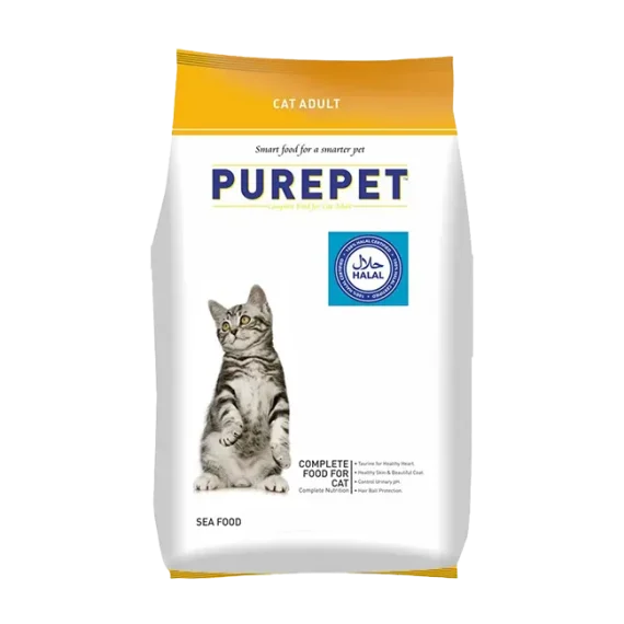 Purepet Adult Dry Cat Food Seafood (3kg) - Pet Town BD