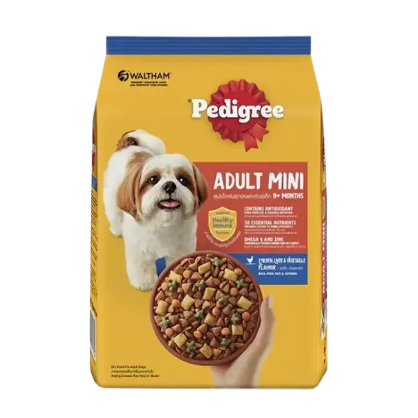Pedigree Adult Mini Dog Dry Food Chicken, Liver & Vegetables (2.7kg ...
