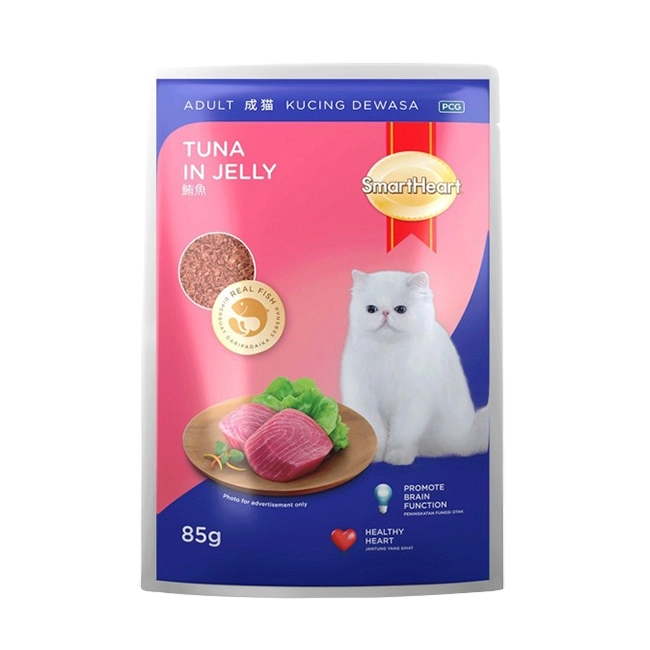 SmartHeart Adult Tuna in Jelly Pouch (85gm) - Pet Town BD