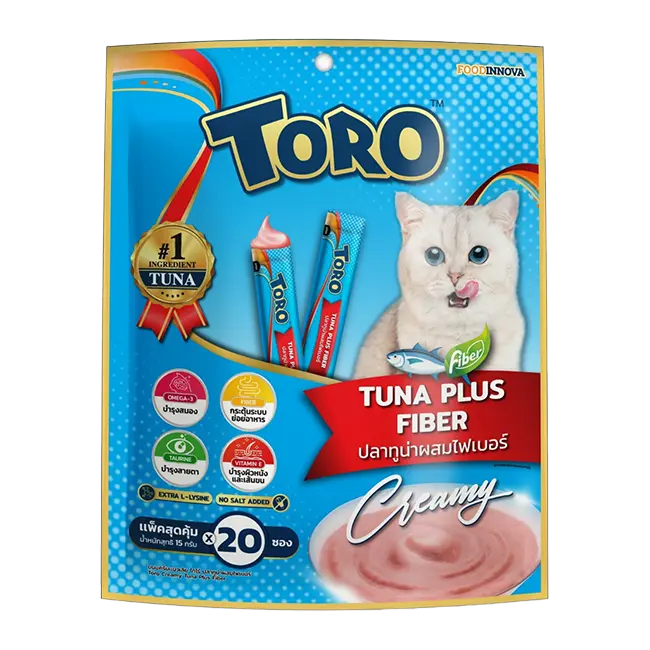 Toro Creamy Treat Tuna Plus Fiber (20*15gm) - Pet Town BD