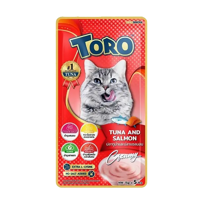 Toro Creamy Treat Tuna and Salmon (5*15gm) - Pet Town BD