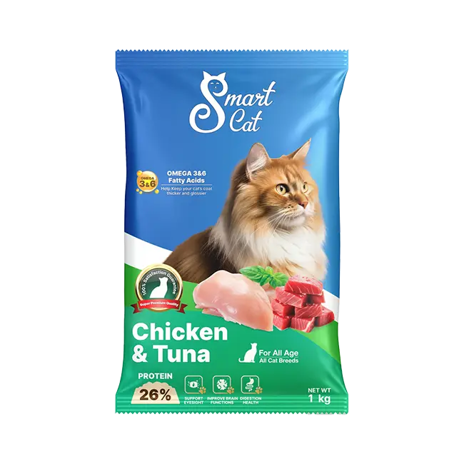 SmartCat Chicken & Tuna Dry Cat Food for All Age (1kg) - Pet Town BD