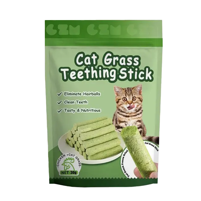 Cat Grass Teething Stick with Chicken Flavor 6pc (30gm) - Pet Town BD